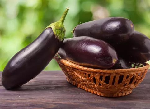 Aubergine ist eine gesunde lila Beere