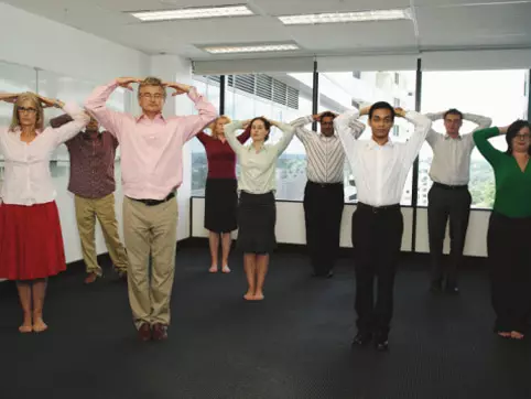 Slimming office exercise